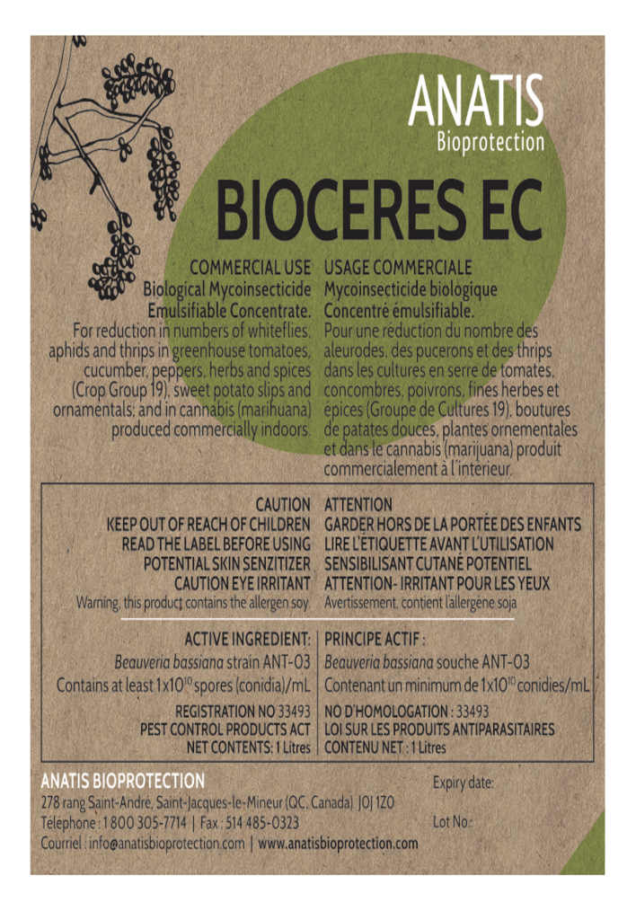 BIOCERES EC - QualiCan QAP Services Inc.