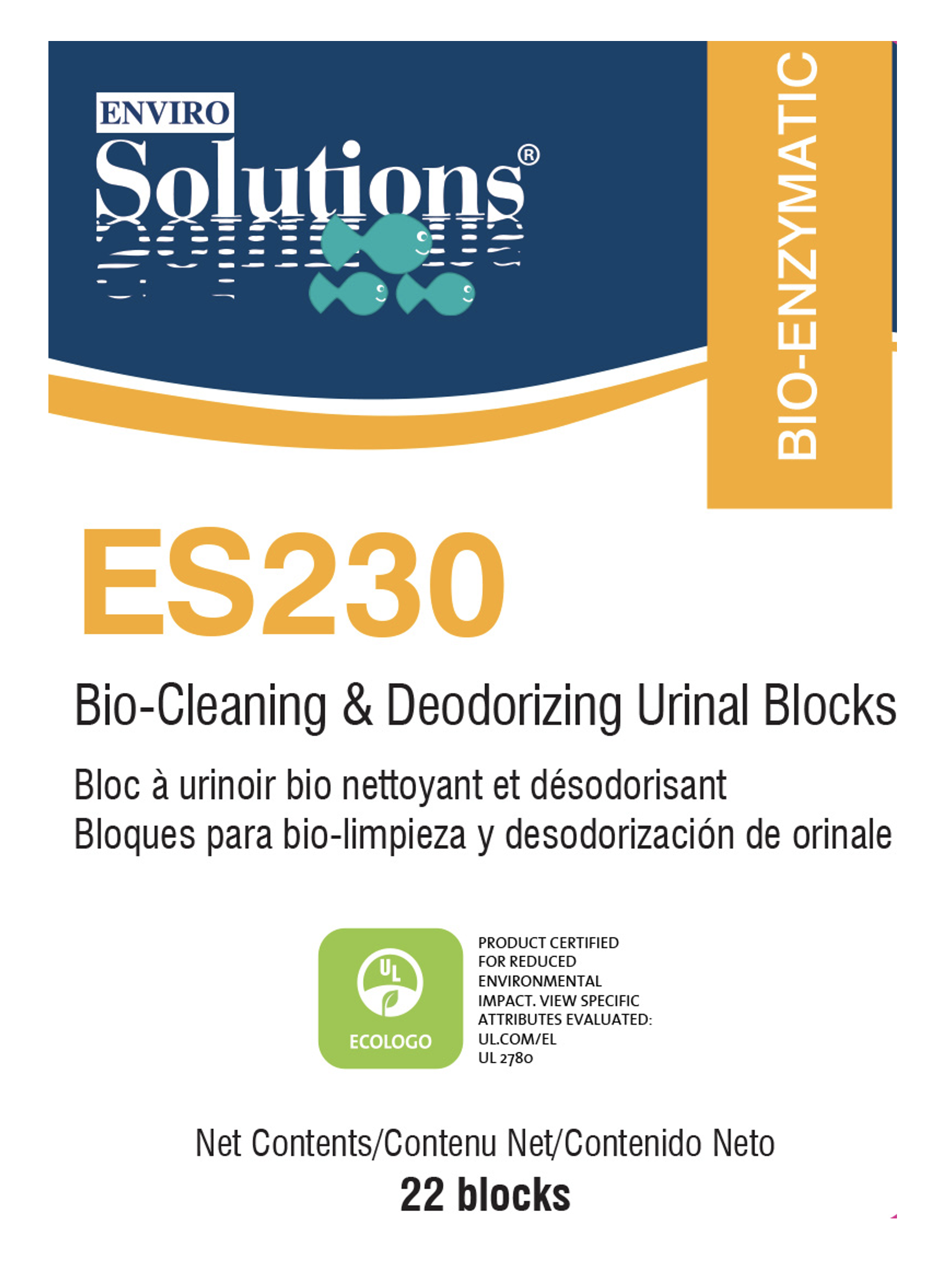 ES230 Bio-Cleaning & Deodorizing Urinal Blocks - QualiCan QAP Services Inc.