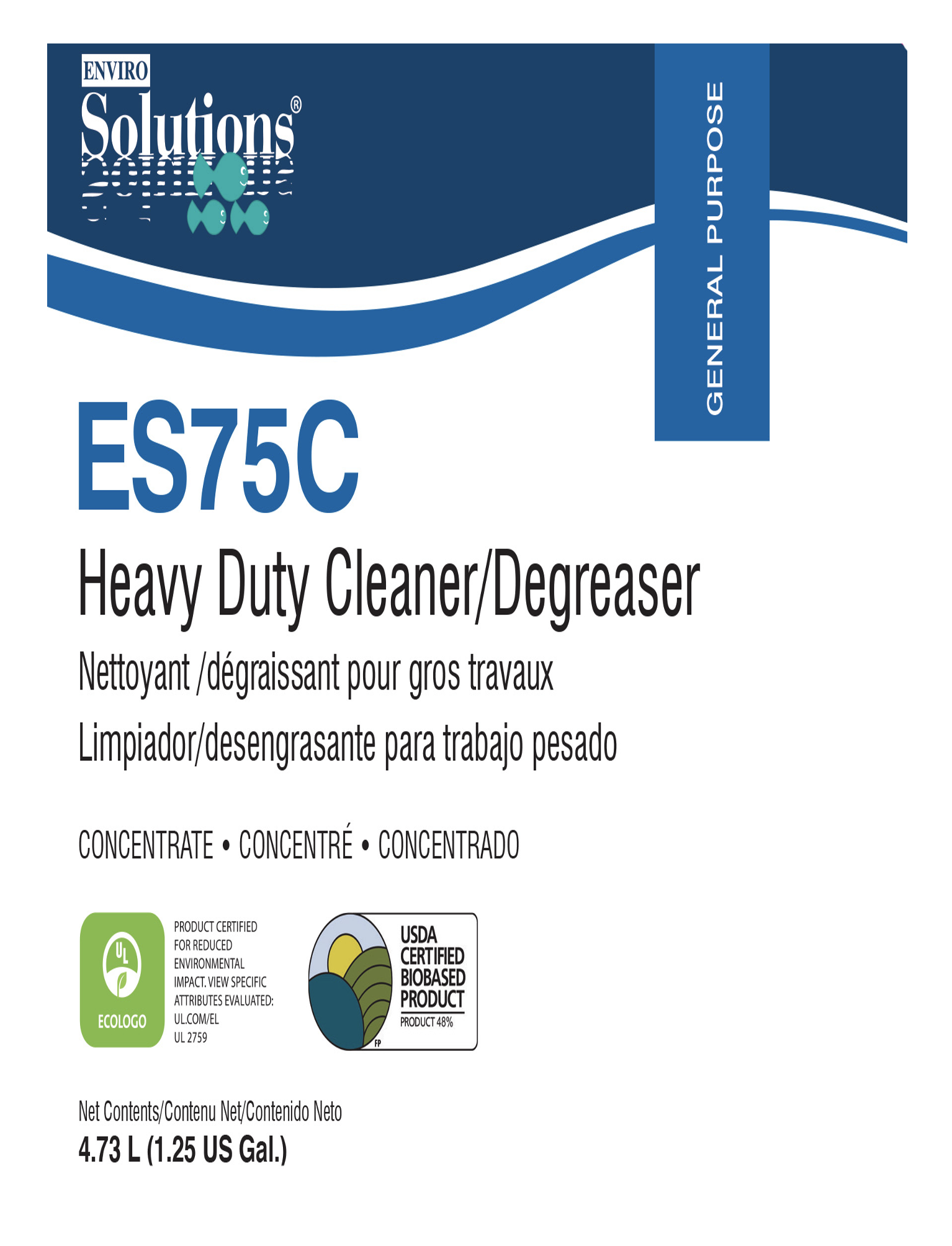 ES75C Heavy Duty Degreaser/Cleaner - QualiCan QAP Services Inc.