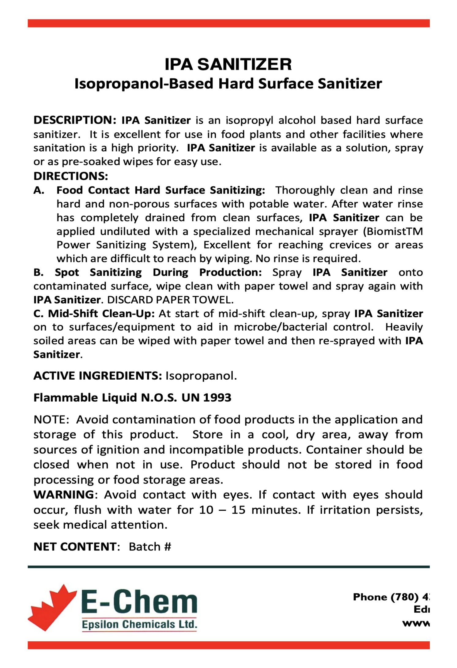 IPA Sanitizer - QualiCan QAP Services Inc.