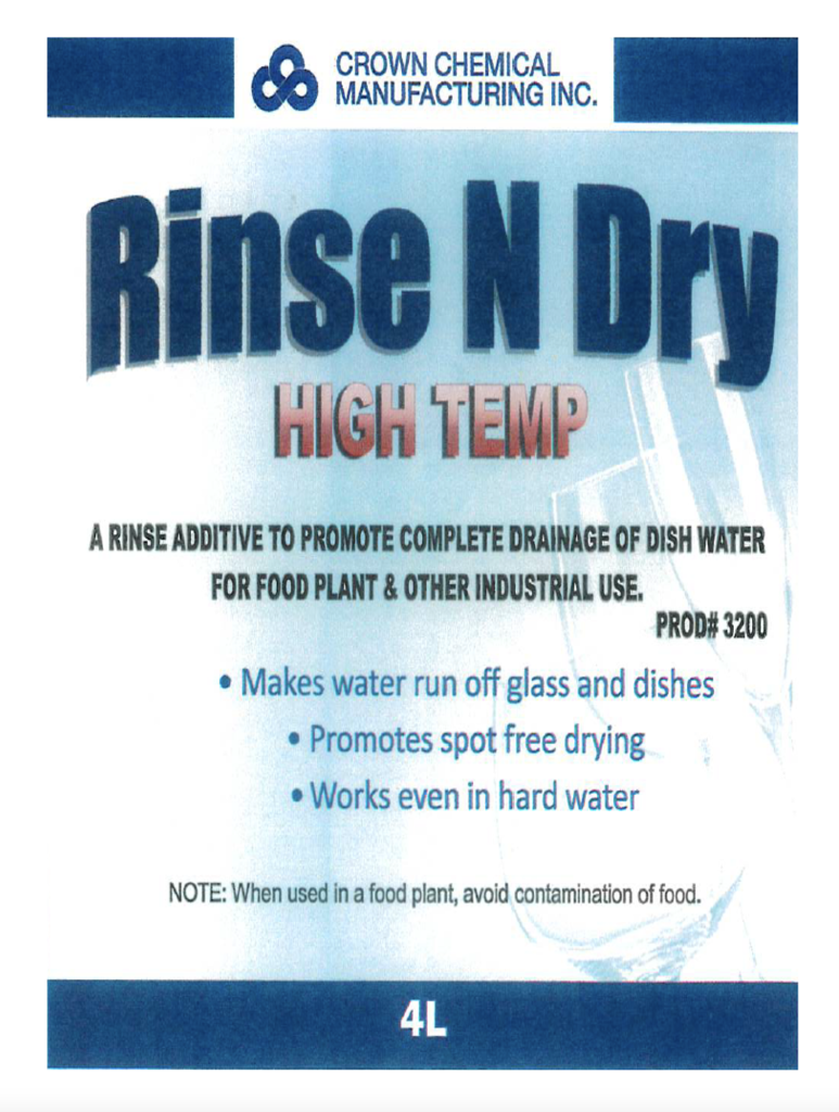 Rinse 'N' Dry - QualiCan QAP Services Inc.