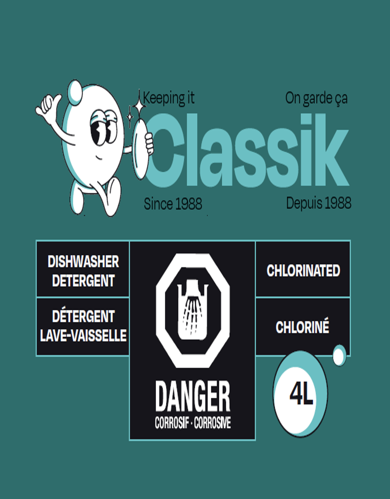 Classik Chlorinated Dishwashing Detergent - QualiCan QAP Services Inc.