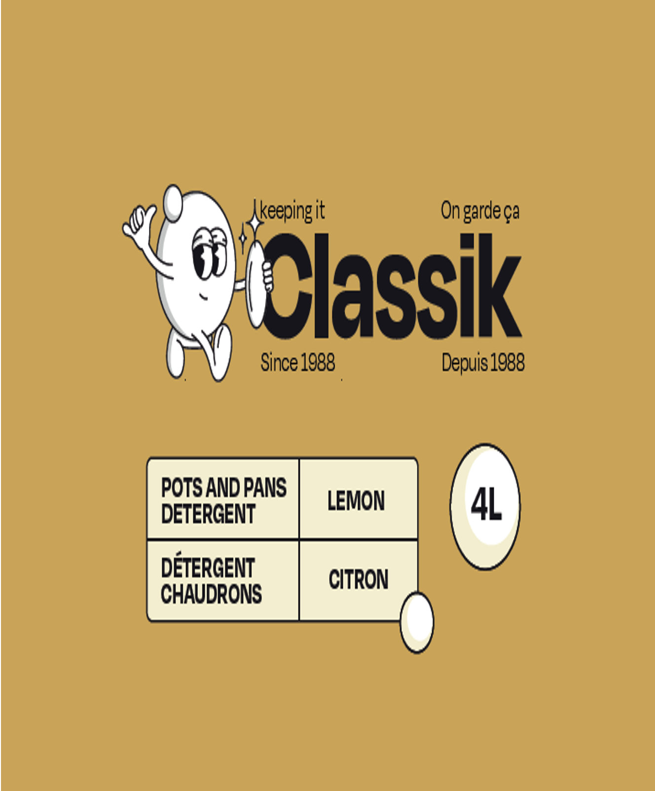 Classik Yellow Pots & Pans Detergent - QualiCan QAP Services Inc.