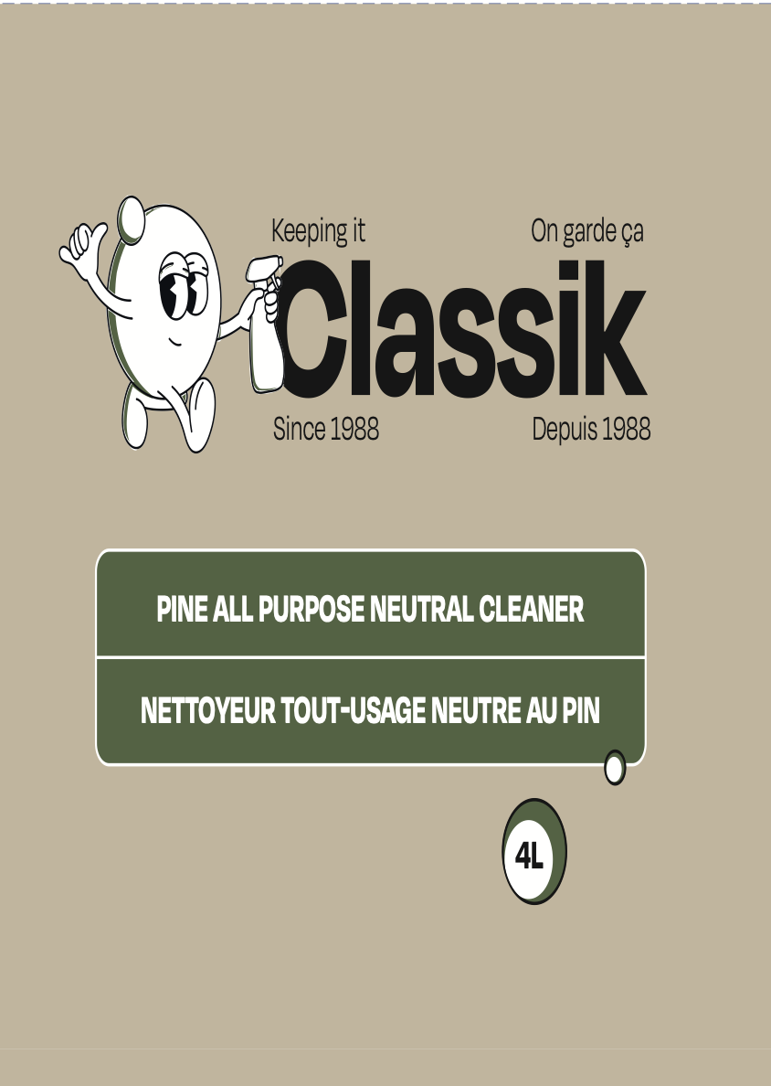 Classik Pine All-Purpose Cleaner - QualiCan QAP Services Inc.